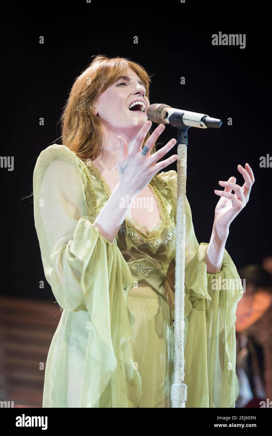 Florence Welch of Florence and The Machine performs live on stage at ...