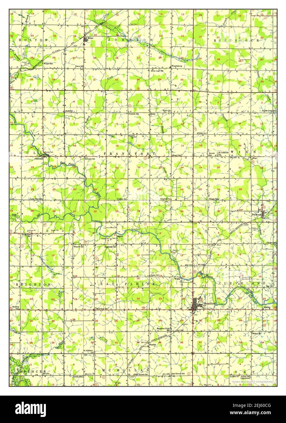 Map of stratford wisconsin hi-res stock photography and images - Alamy