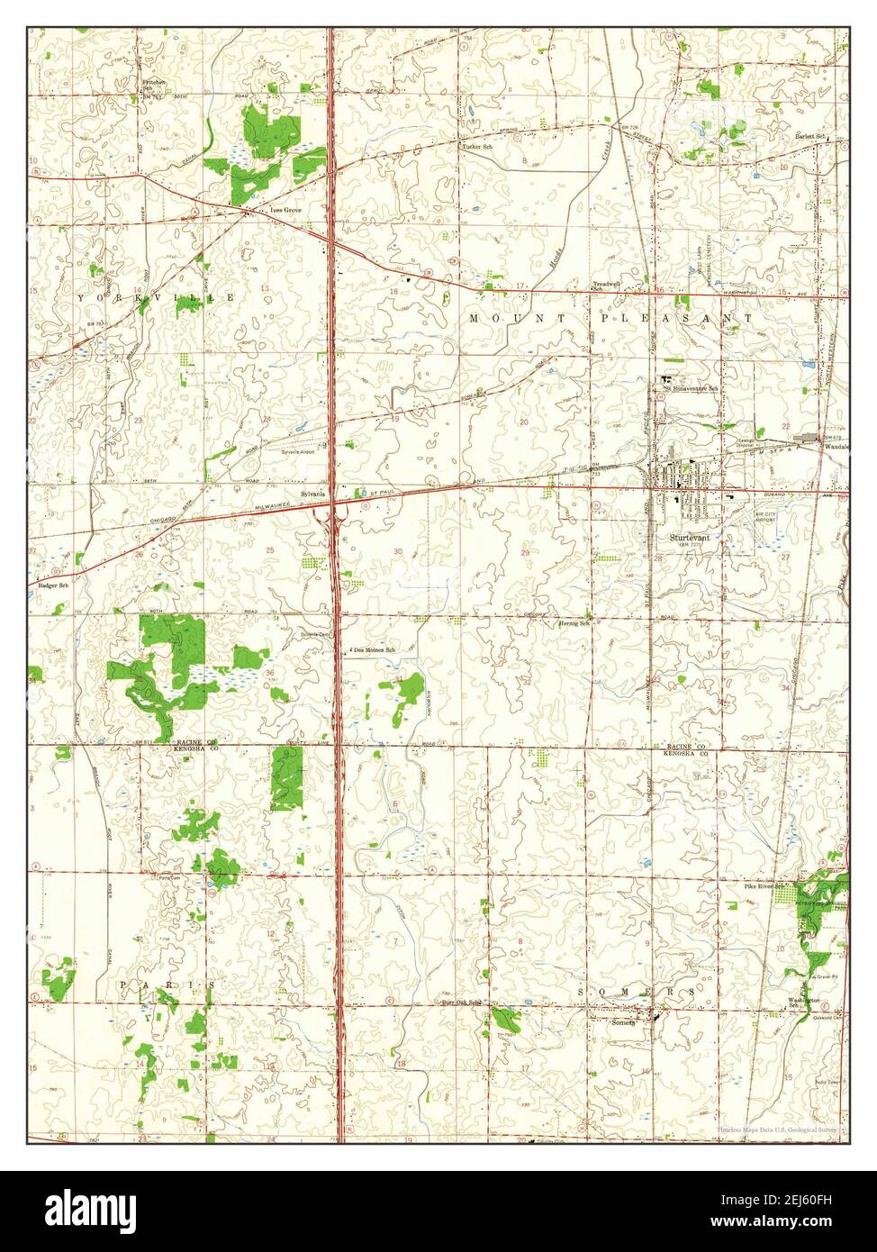 Sturtevant, Wisconsin, map 1959, 1:24000, United States of America by ...