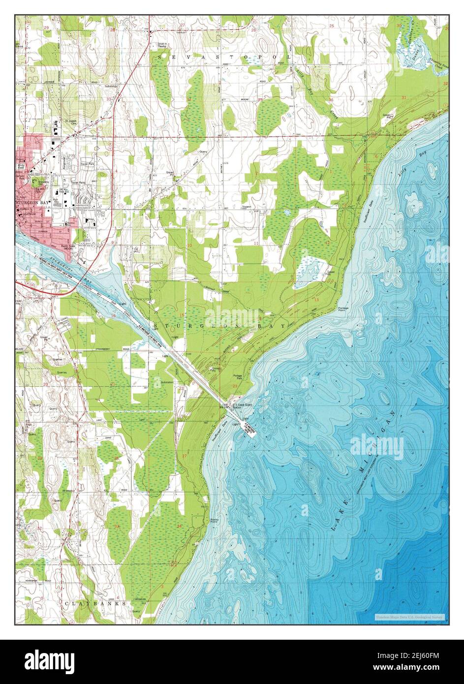 Map of sturgeon bay hi-res stock photography and images - Alamy