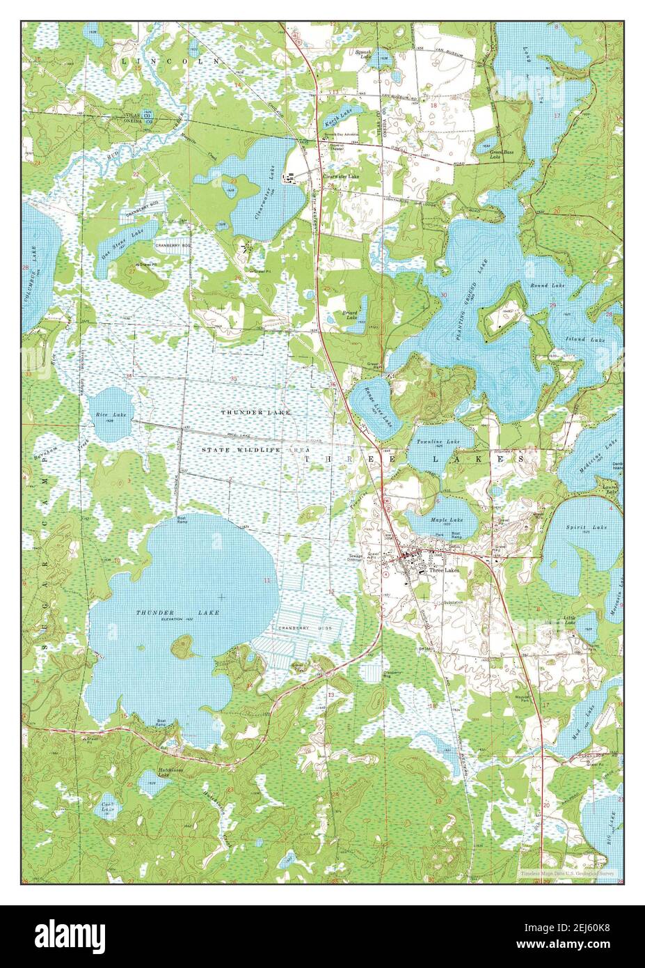 Three Lakes, Wisconsin, map 1970, 1:24000, United States of America by ...