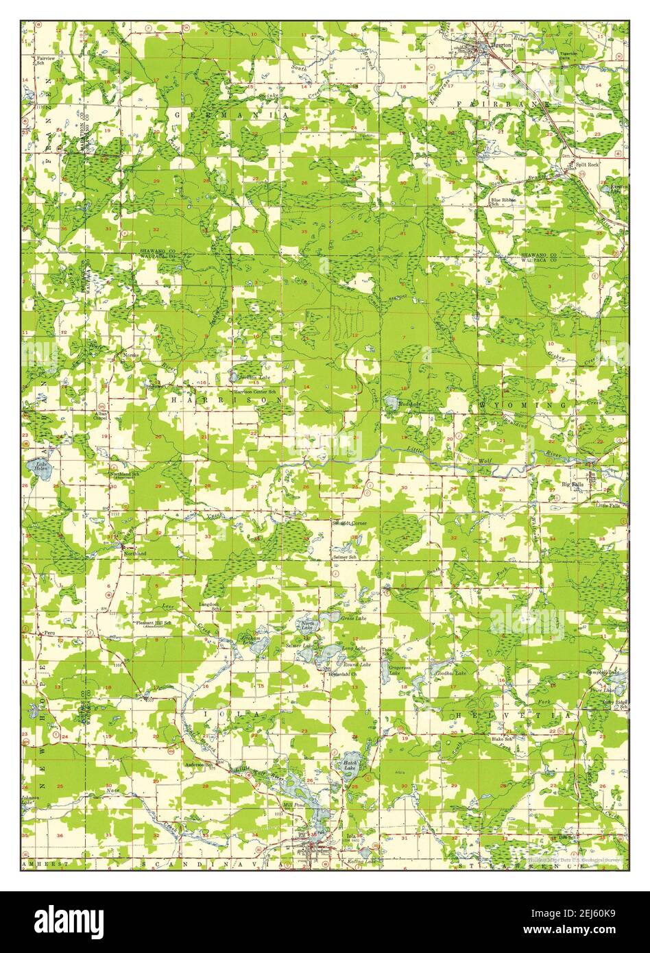 Tigerton map hi-res stock photography and images - Alamy