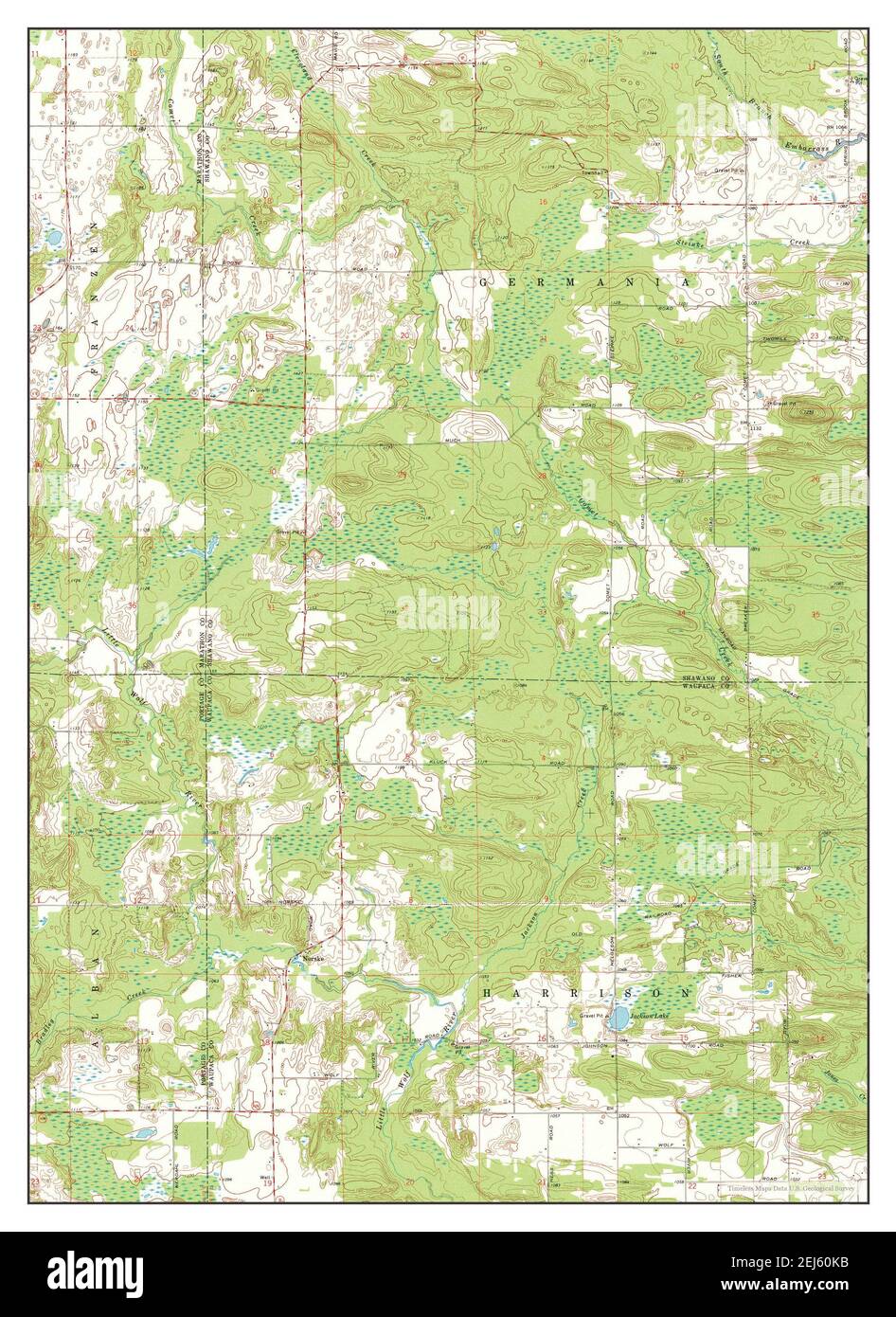 Tigerton wisconsin map hi-res stock photography and images - Alamy