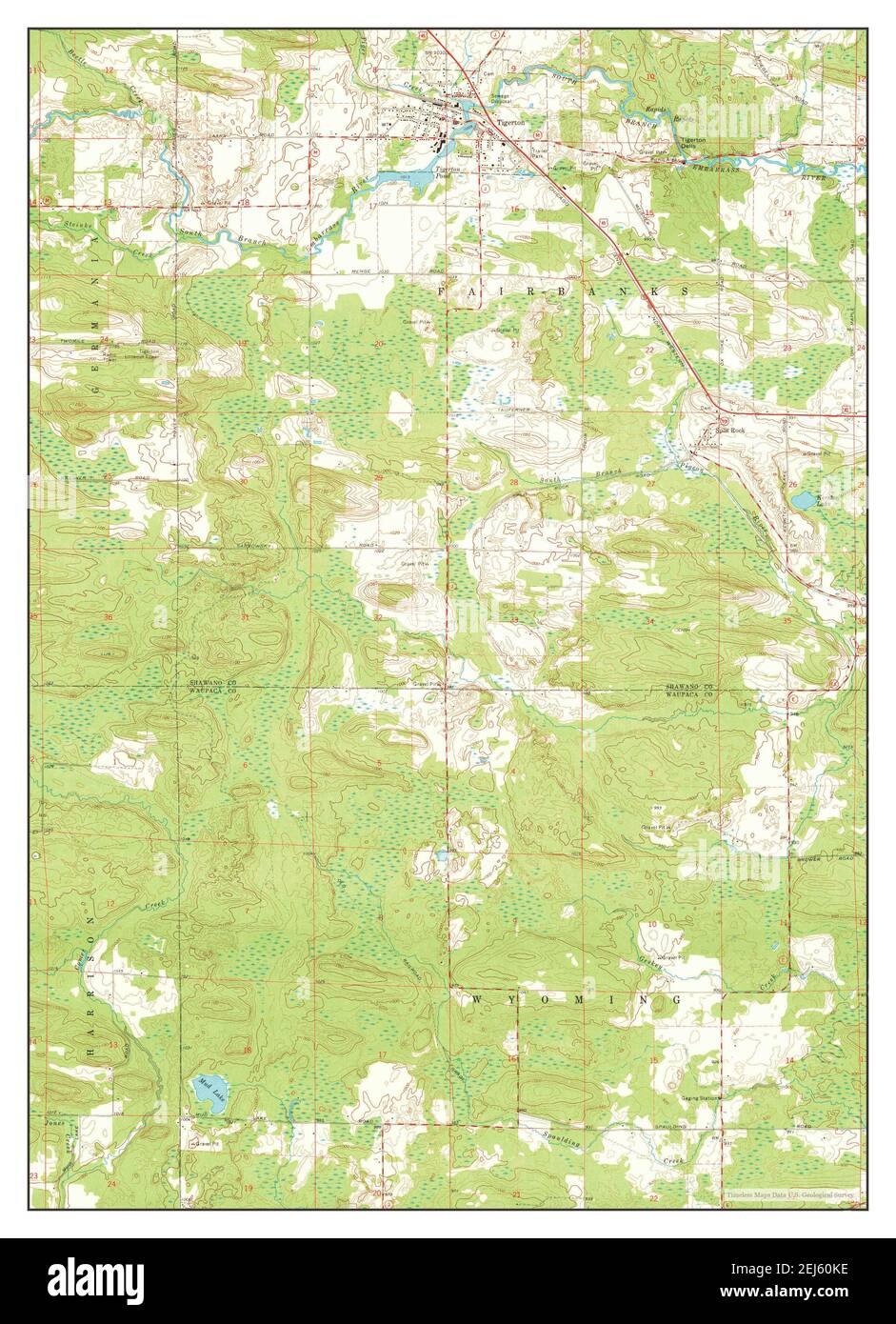 Tigerton wisconsin map hi-res stock photography and images - Alamy