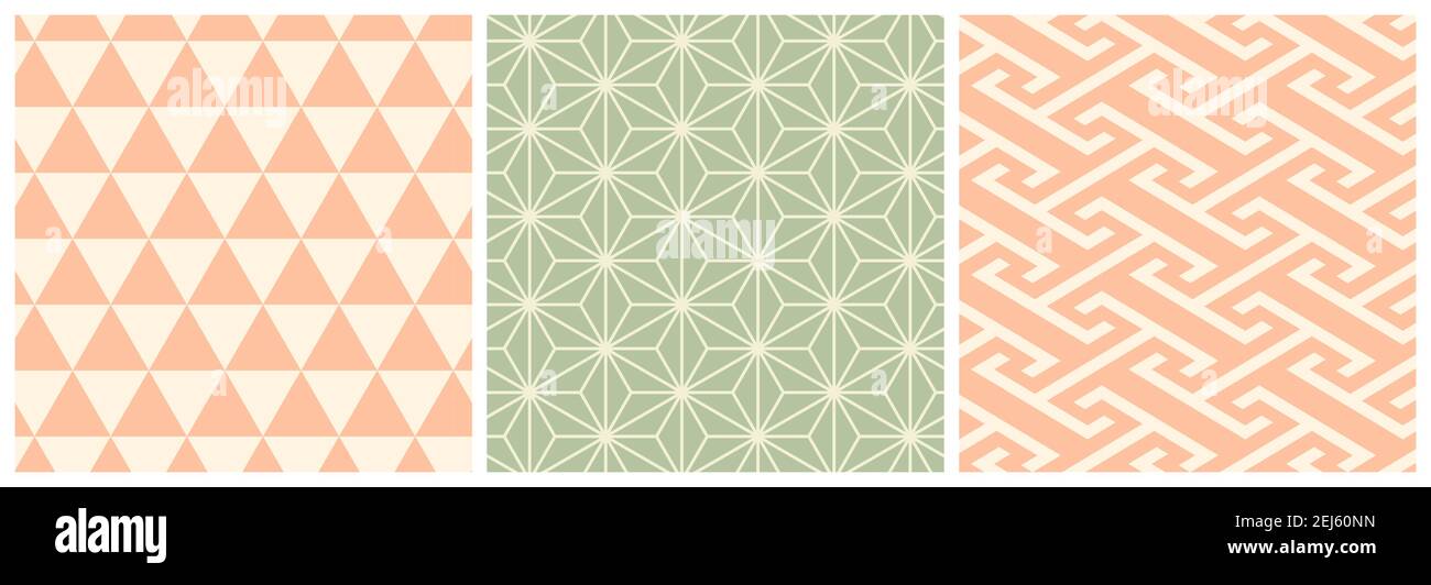 Asian asanoha seamless pattern with hemp leaves Stock Vector Image ...