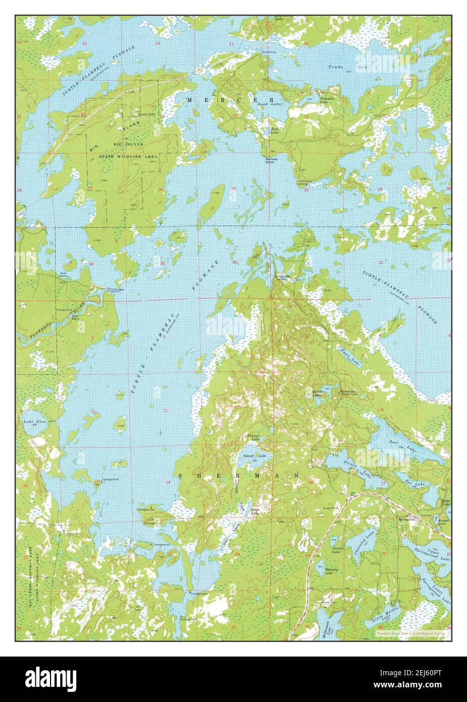 Turtle-Flambeau Flowage, Wisconsin, map 1973, 1:24000, United States of ...