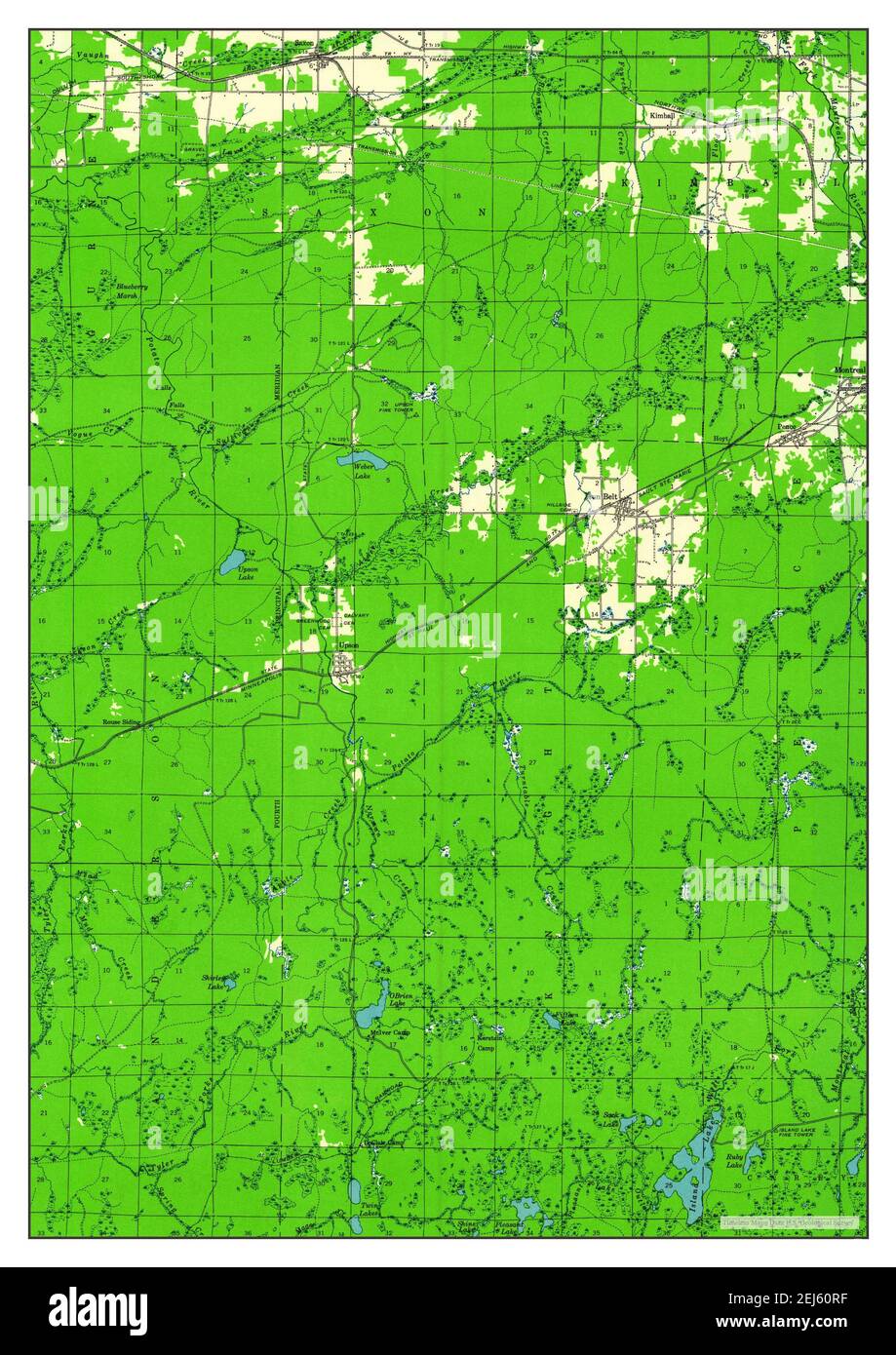 Upson, Wisconsin, map 1940, 1:48000, United States of America by ...