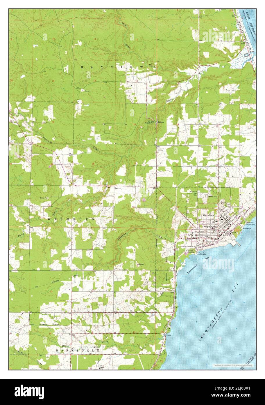 Washburn, Wisconsin, map 1964, 1:24000, United States of America by ...