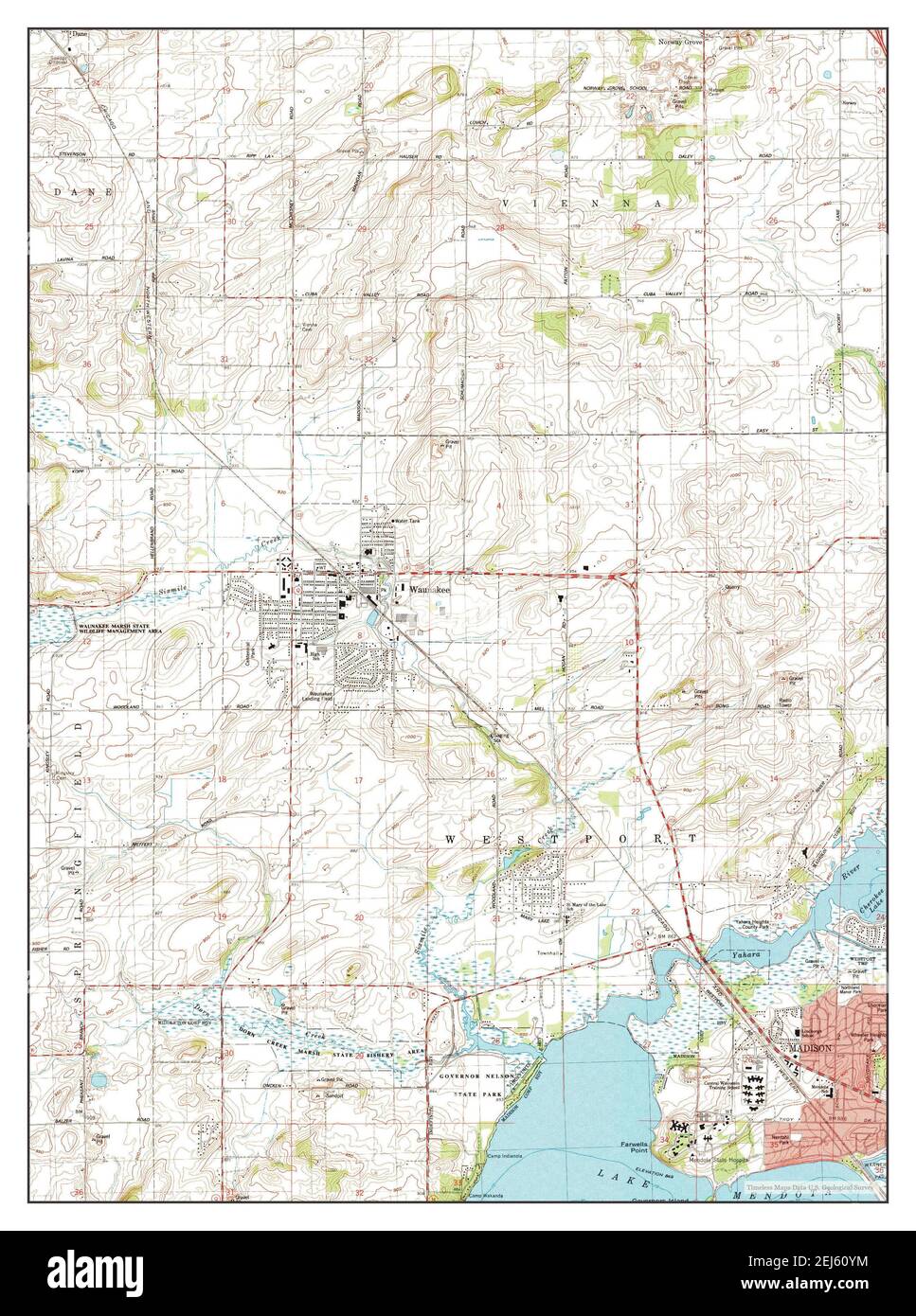 Map of waunakee Cut Out Stock Images & Pictures - Alamy