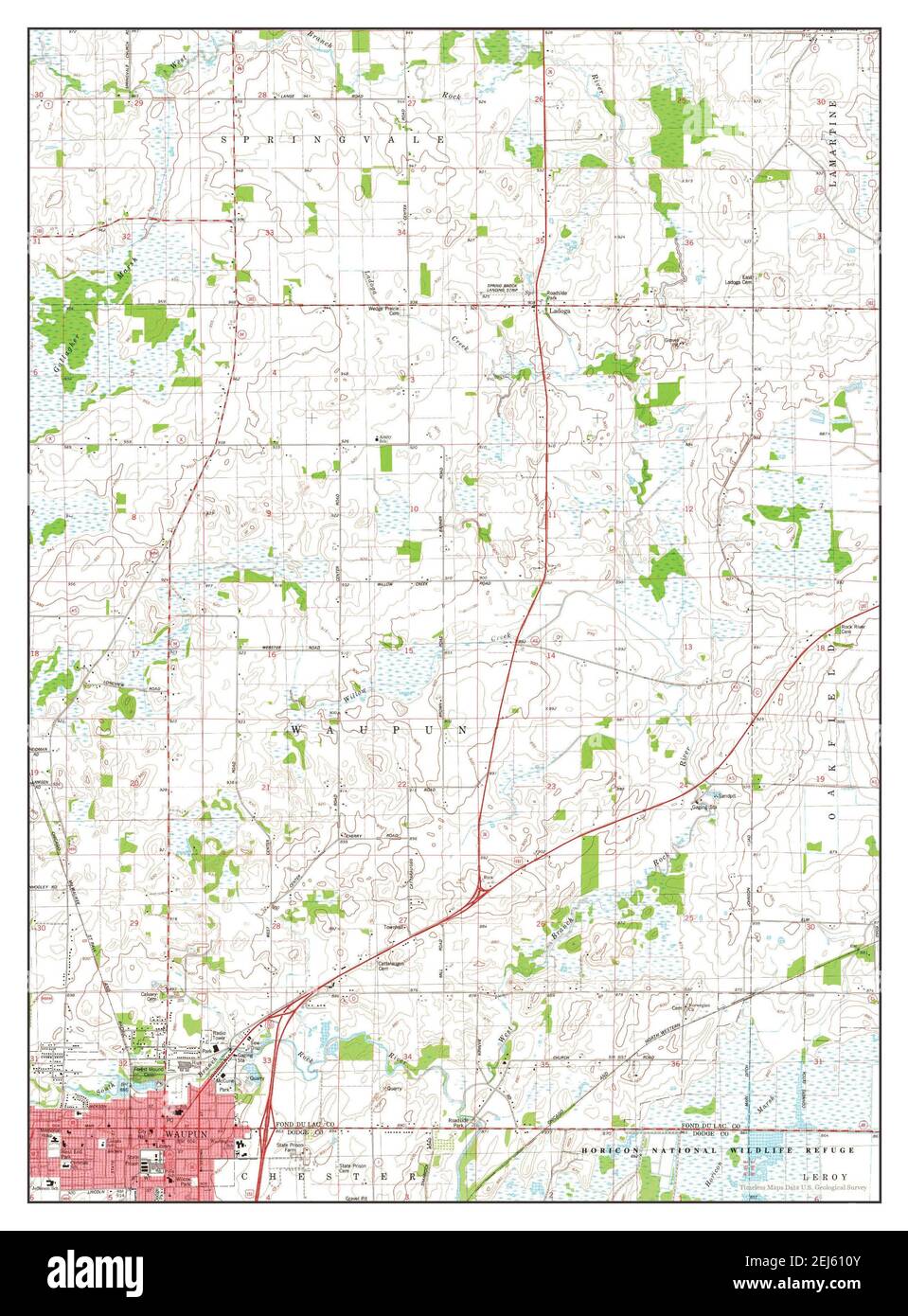Map of waupun wisconsin Cut Out Stock Images & Pictures - Alamy