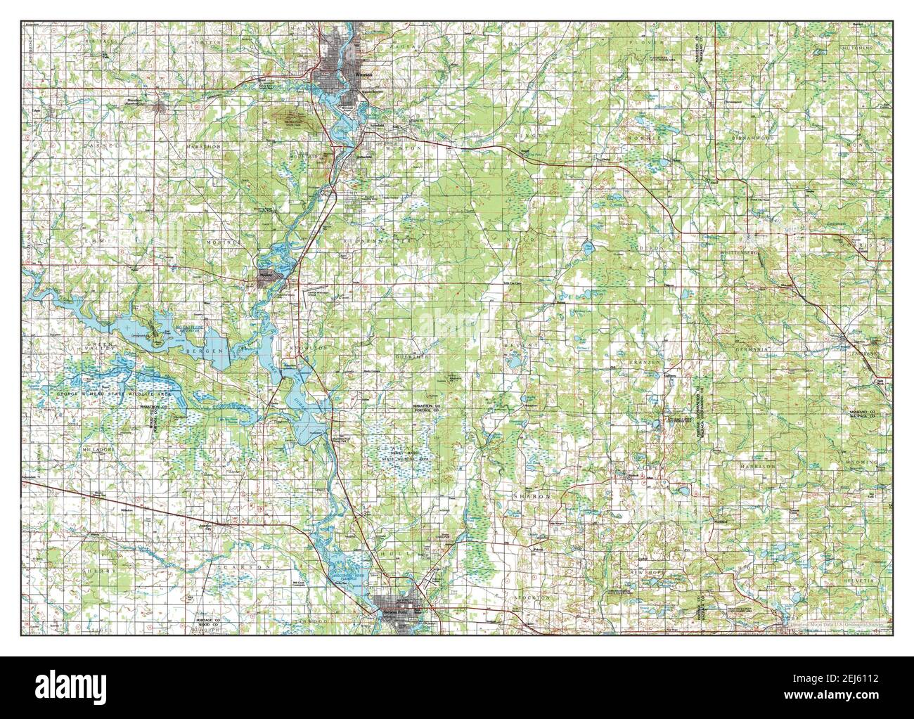 Wausau, Wisconsin, map 1984, 1:100000, United States of America by ...