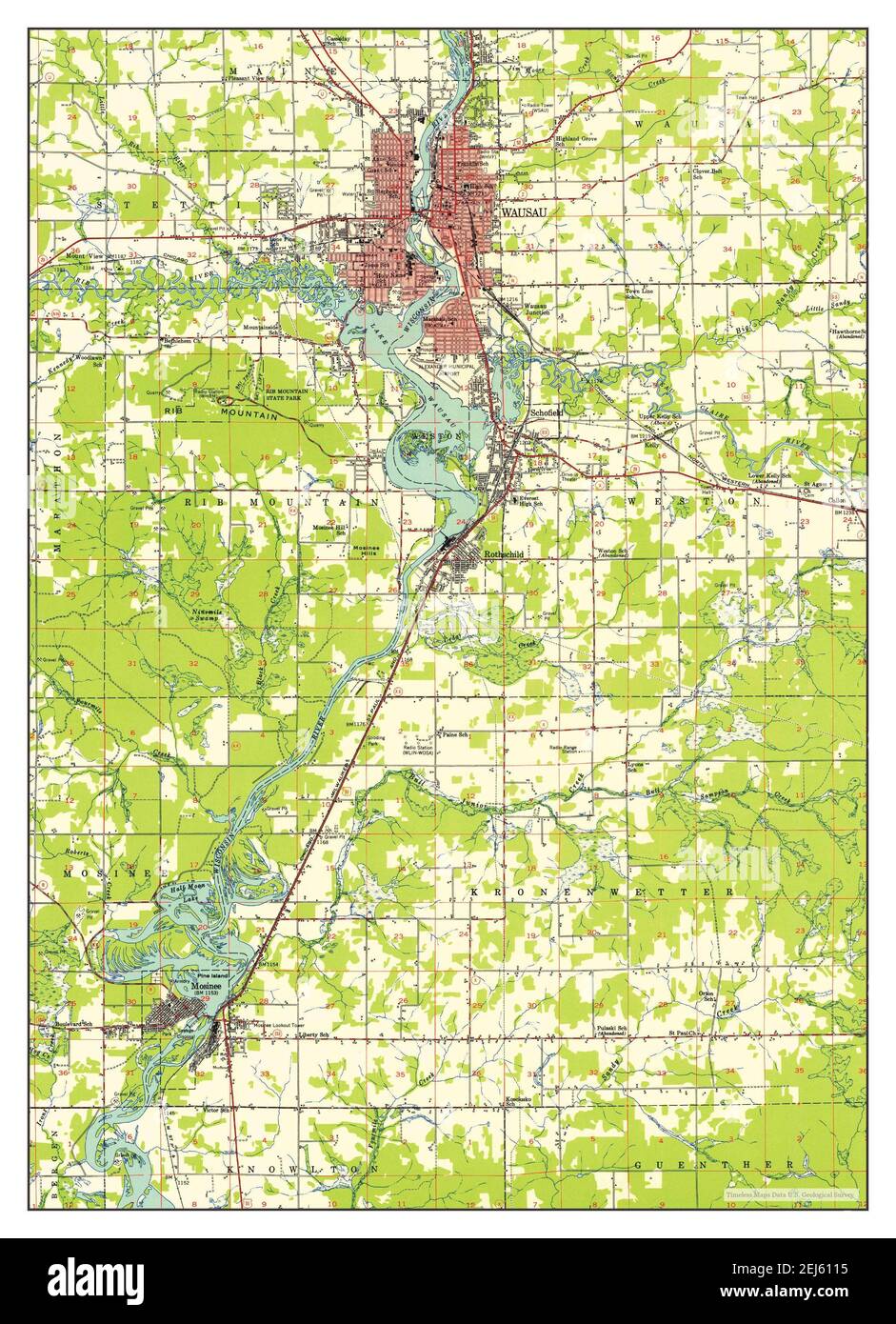 Map of wausau hi-res stock photography and images - Alamy