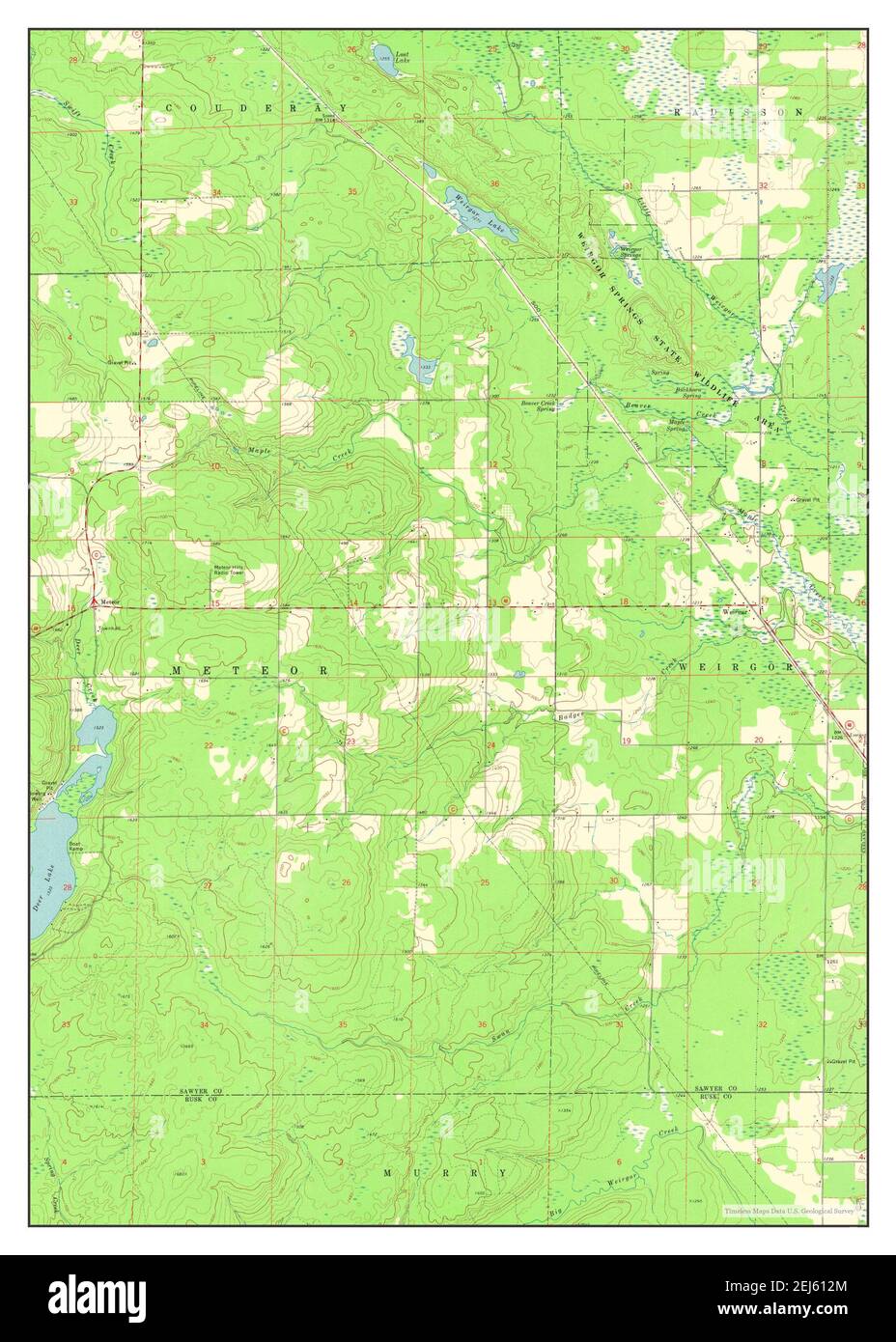 Weirgor, Wisconsin, map 1972, 1:24000, United States of America by ...