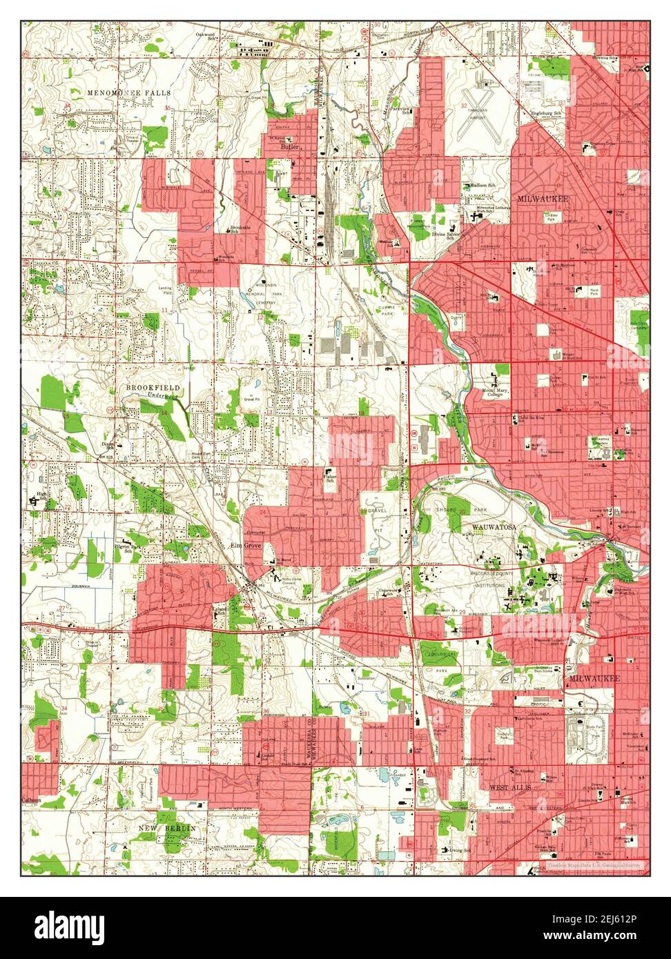 Wauwatosa, Wisconsin, map 1958, 1:24000, United States of America by ...