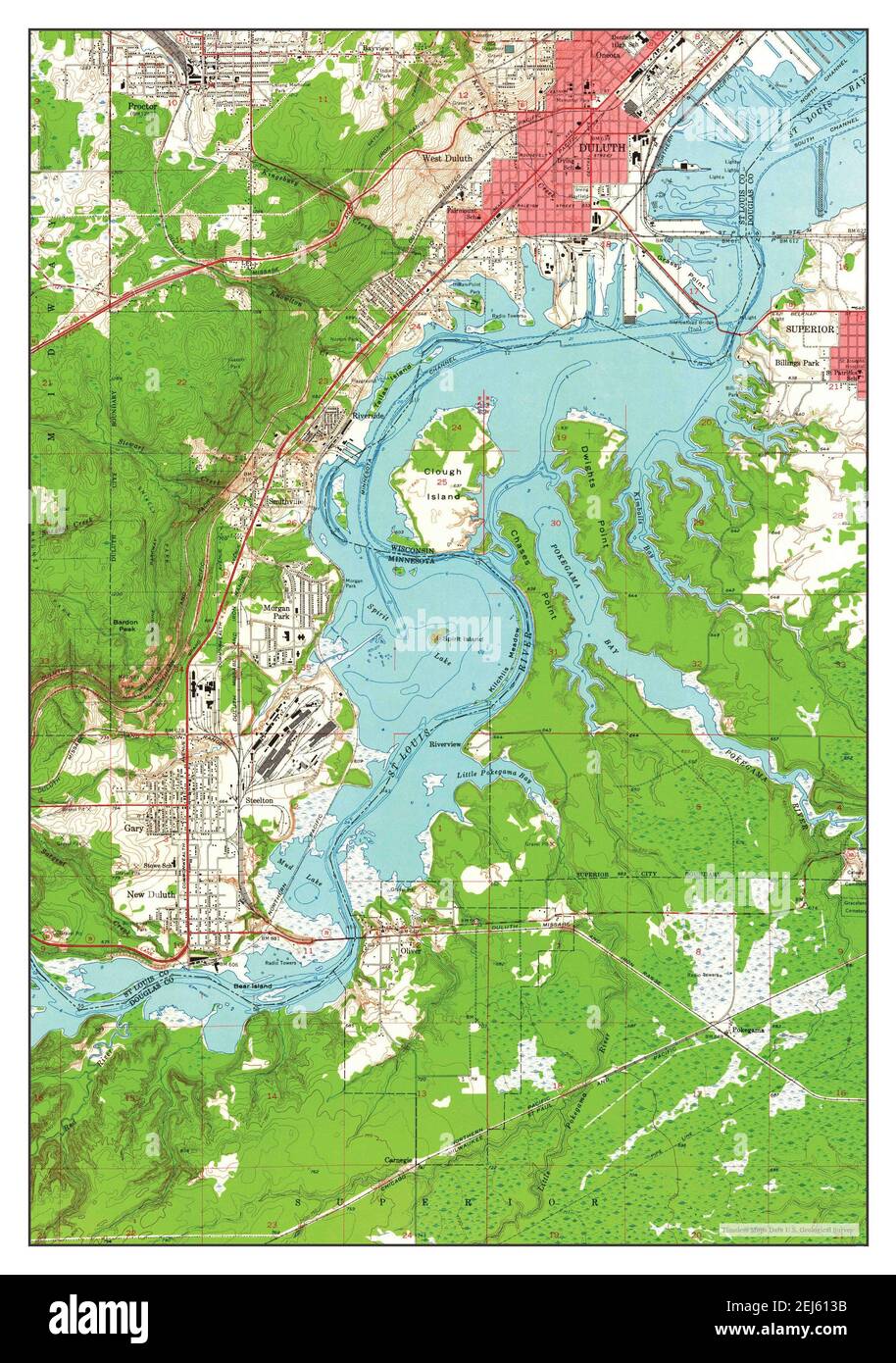 Vintage map of duluth Cut Out Stock Images & Pictures - Alamy