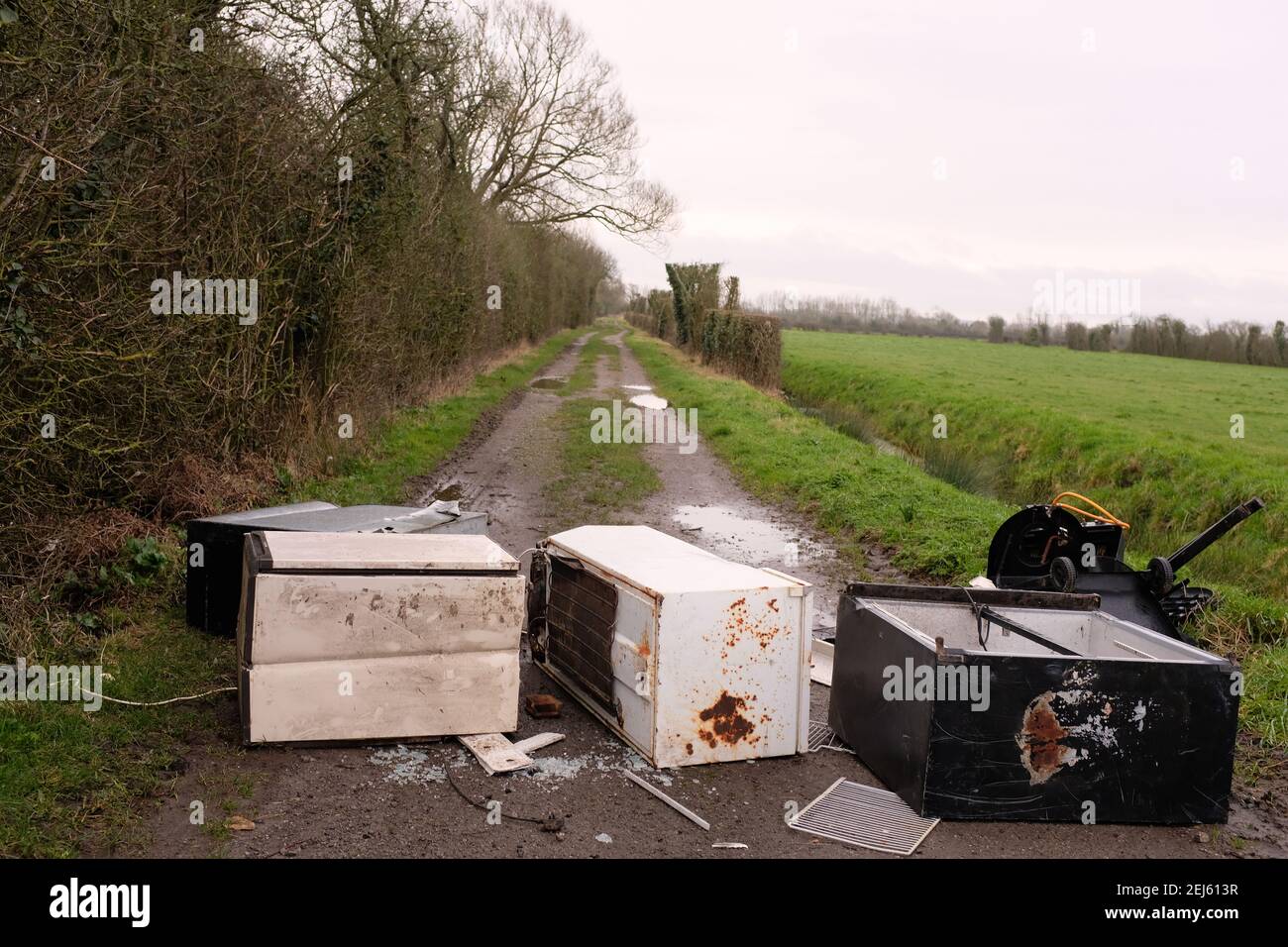 Dumped refrigerator hi-res stock photography and images - Alamy