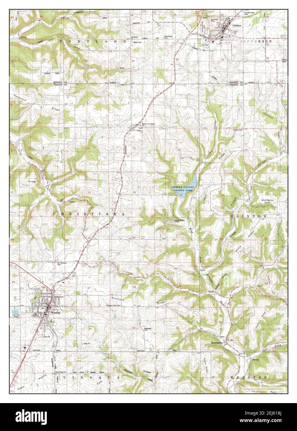 Map of westby hi-res stock photography and images - Alamy