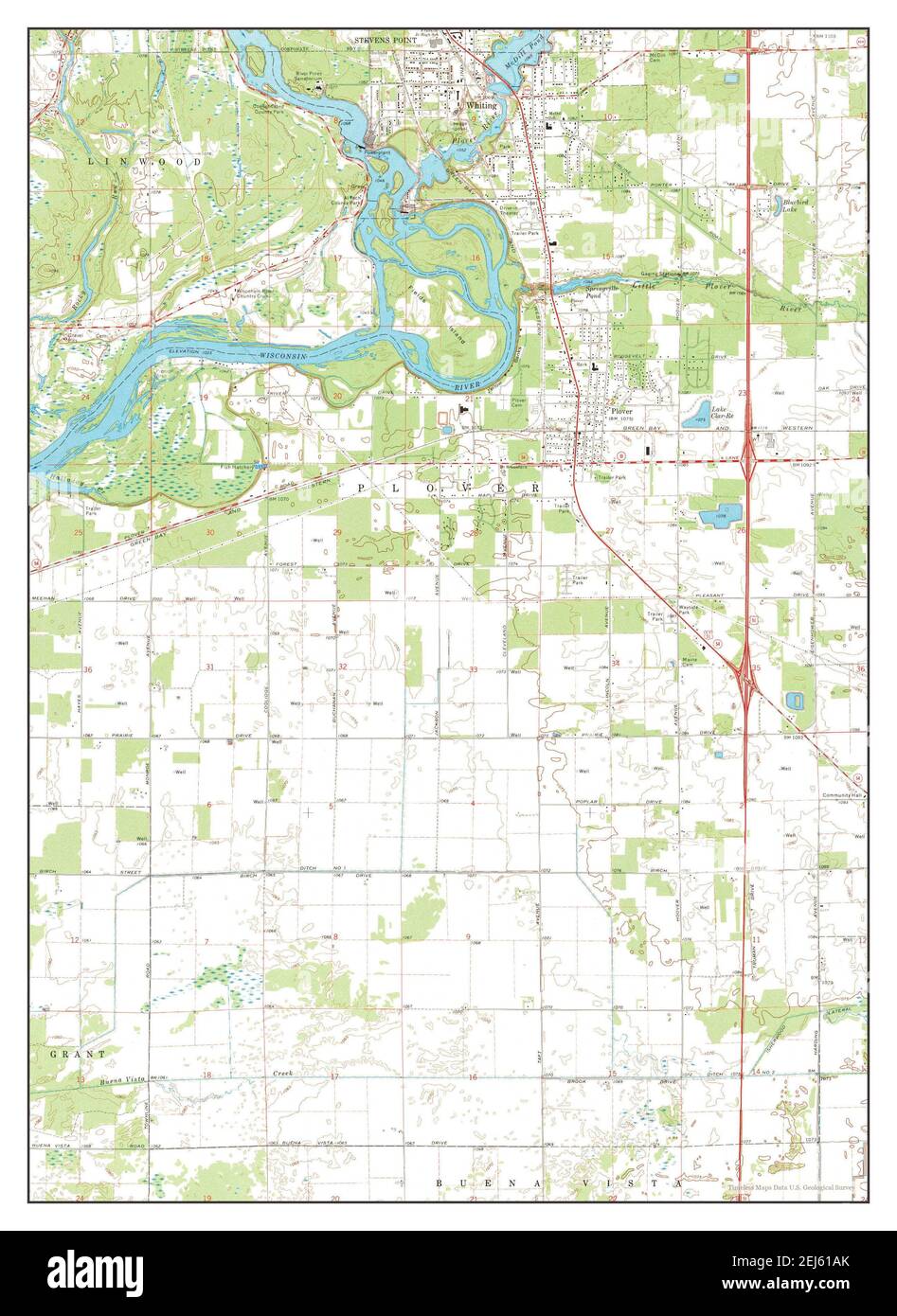 Whiting, Wisconsin, map 1970, 1:24000, United States of America by ...