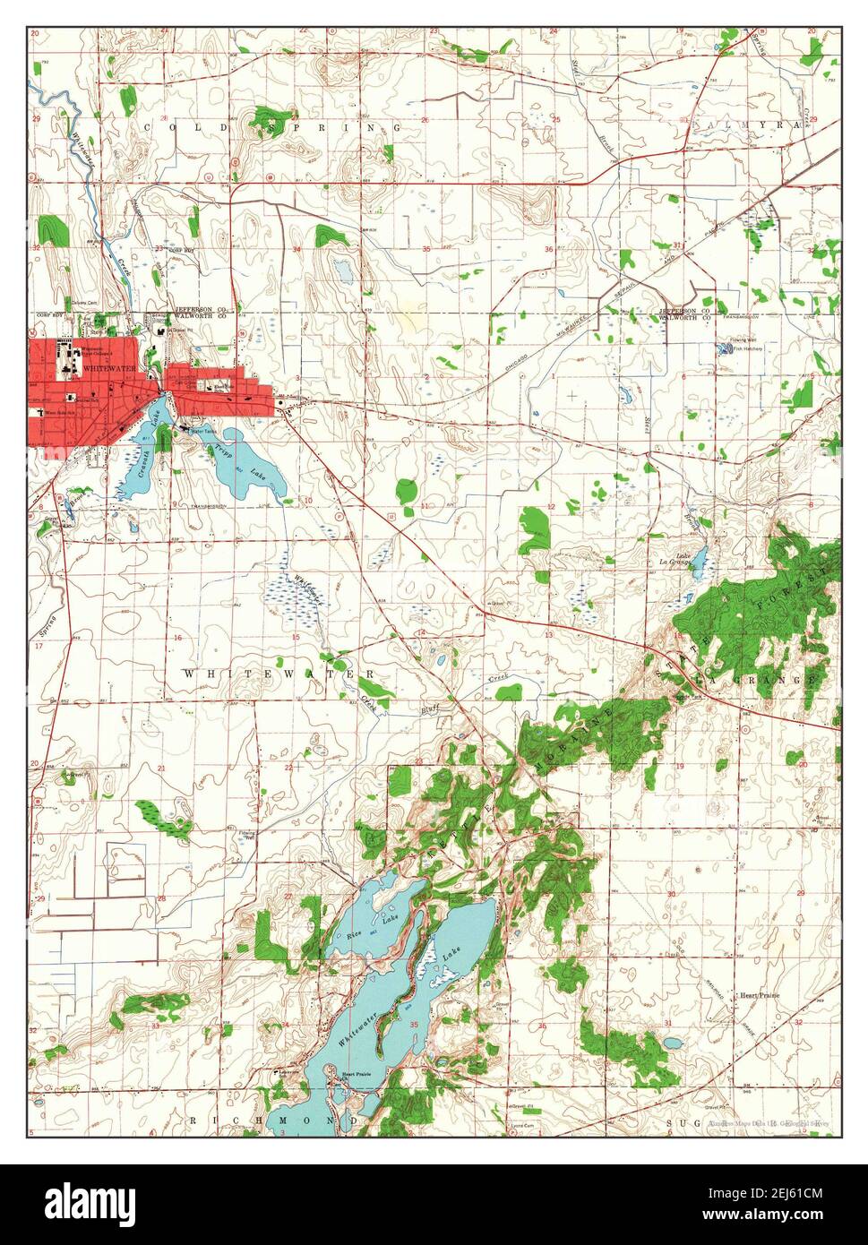 Map of whitewater wisconsin hi-res stock photography and images - Alamy