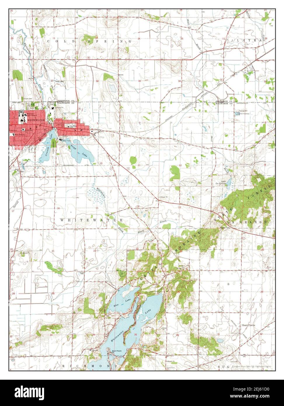 Map of whitewater wisconsin hi-res stock photography and images - Alamy
