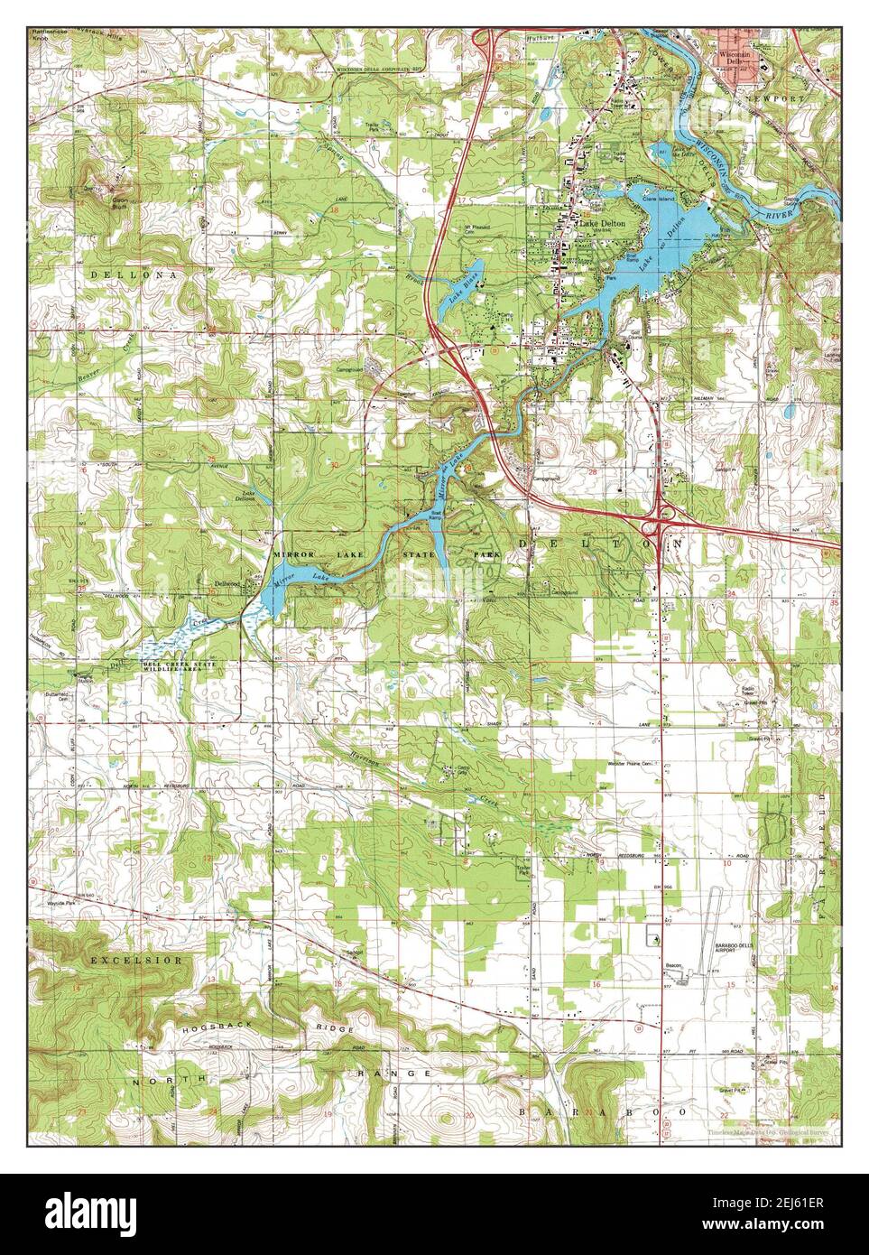 Map of wisconsin dells hi-res stock photography and images - Alamy