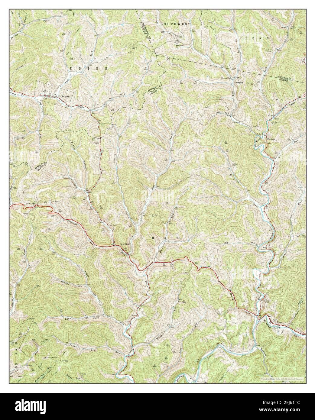 Asbury, West Virginia, map 1964, 1:24000, United States of America by ...