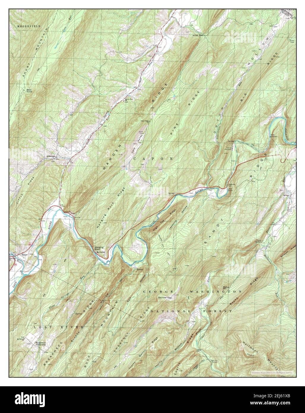 Baker west virginia map hi-res stock photography and images - Alamy