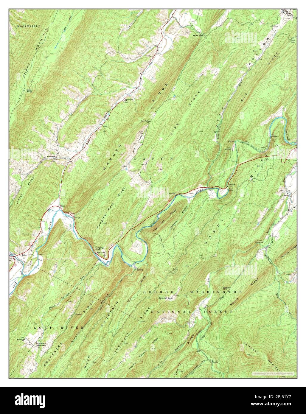 Map of baker west virginia hi-res stock photography and images - Alamy