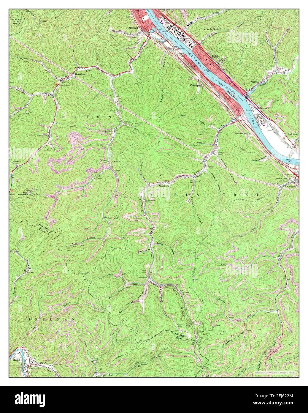 Belle, West Virginia, map 1965, 1:24000, United States of America by ...