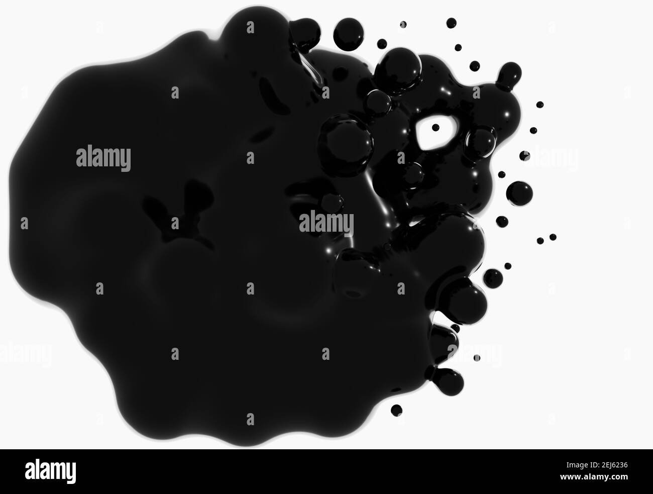Black abstract liquid shape 3D render Stock Photo - Alamy