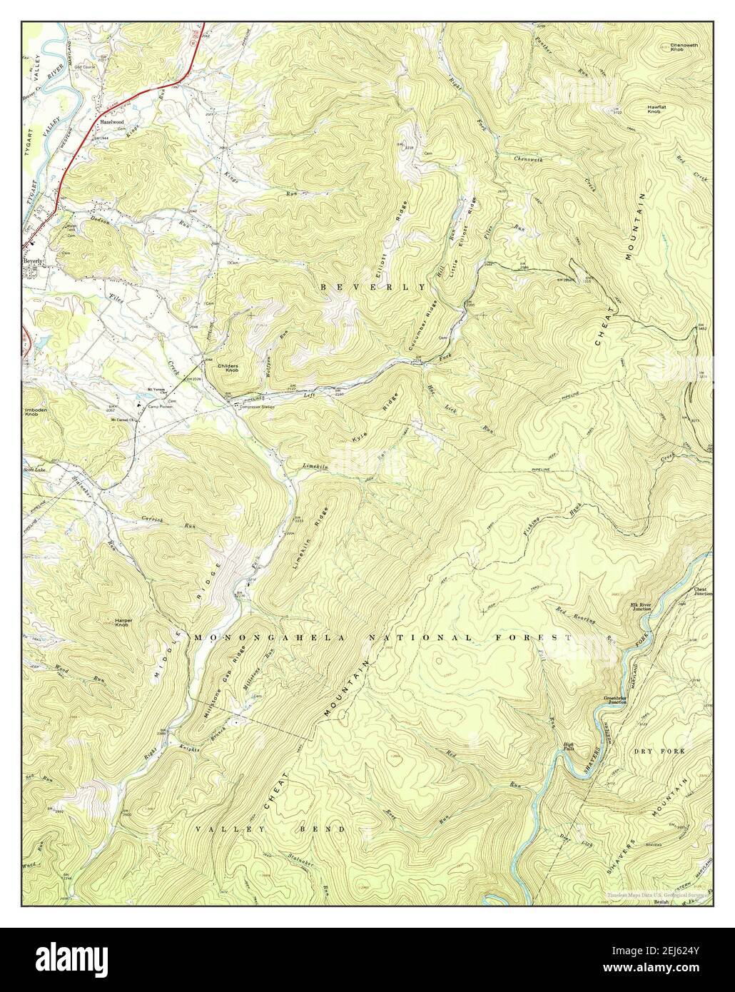 Beverly East, West Virginia, map 1969, 1:24000, United States of ...