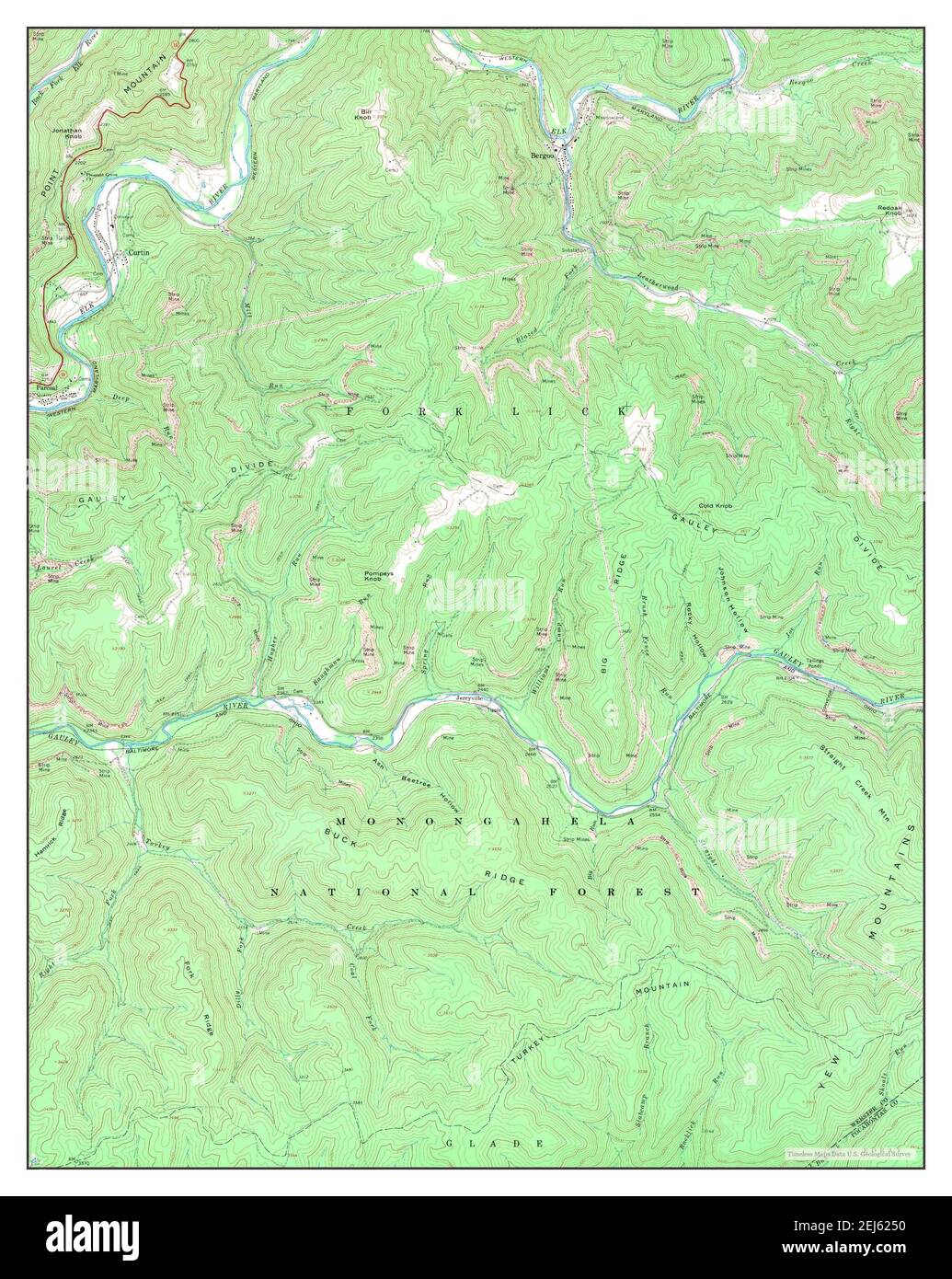 Bergoo, West Virginia, map 1966, 1:24000, United States of America by ...