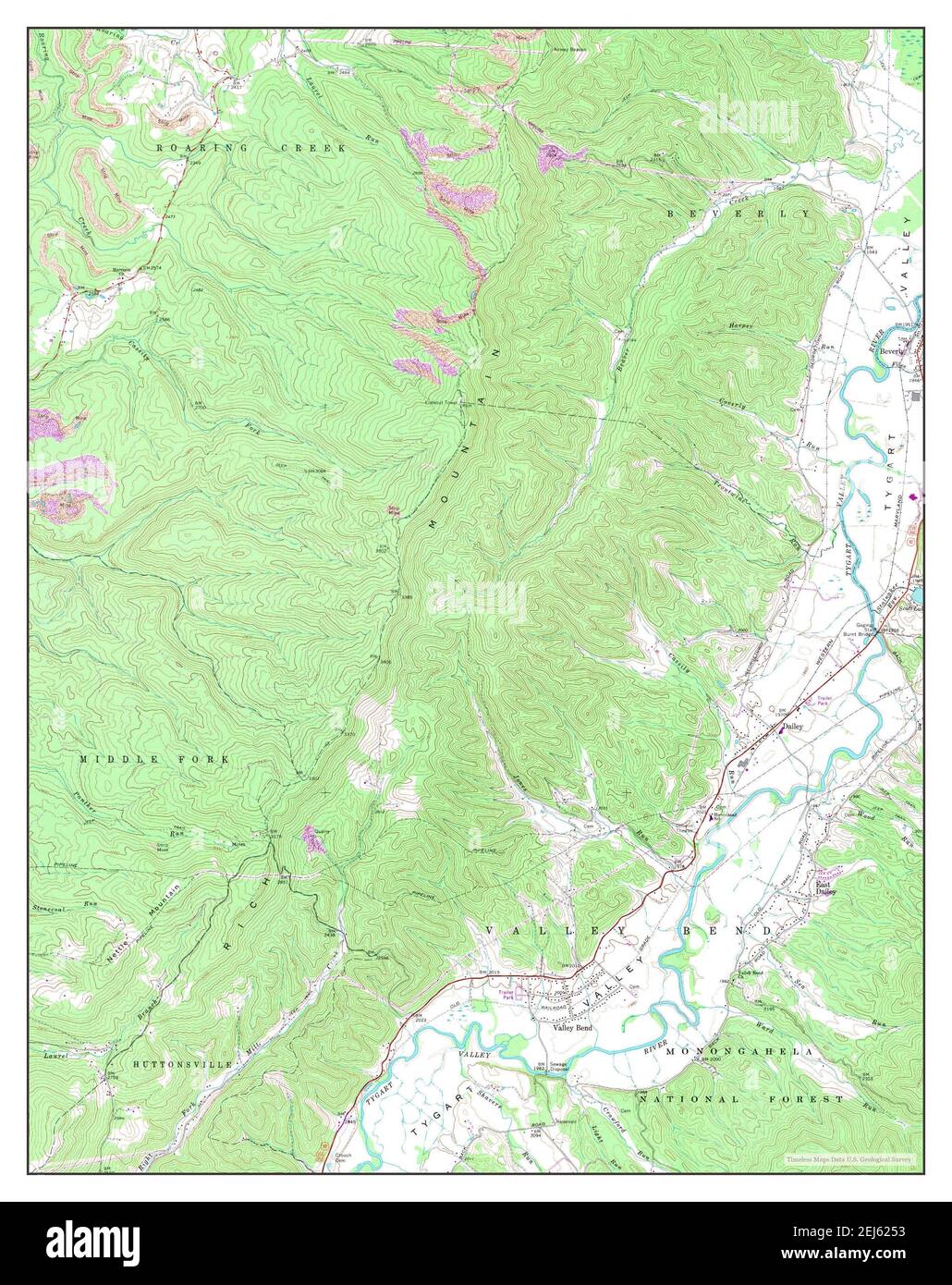 Beverly West, West Virginia, map 1968, 1:24000, United States of ...