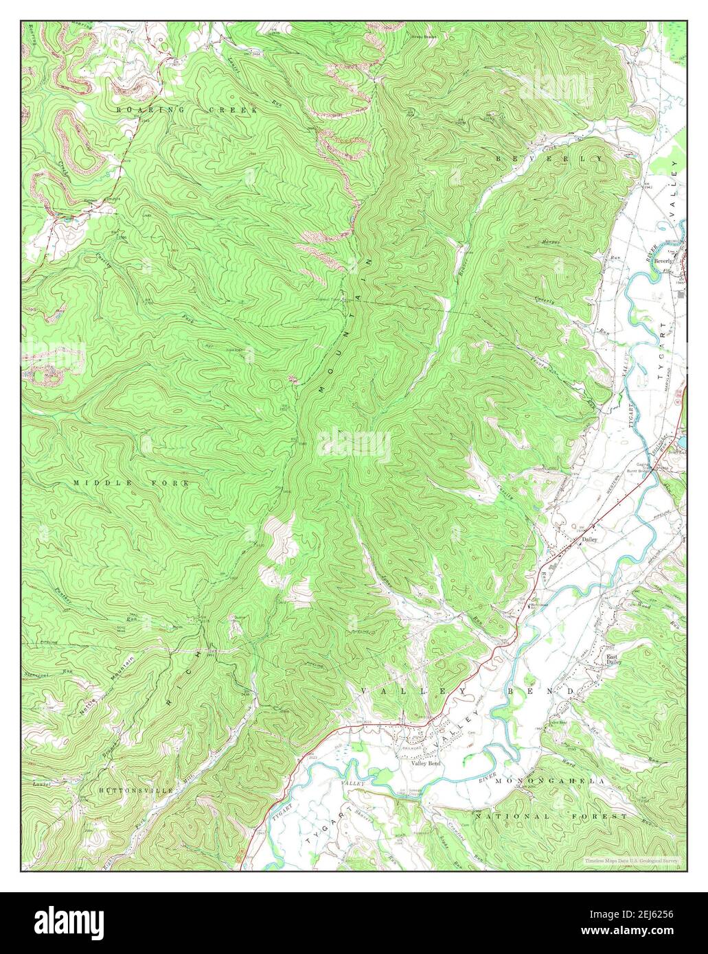 Beverly West, West Virginia, map 1968, 1:24000, United States of ...