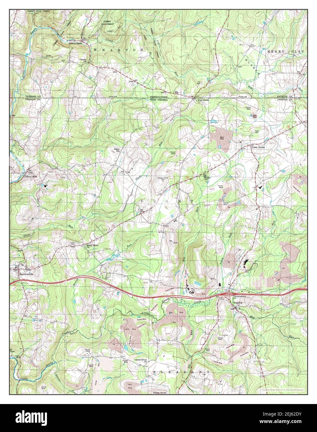 Brandonville, West Virginia, map 1997, 1:24000, United States of ...