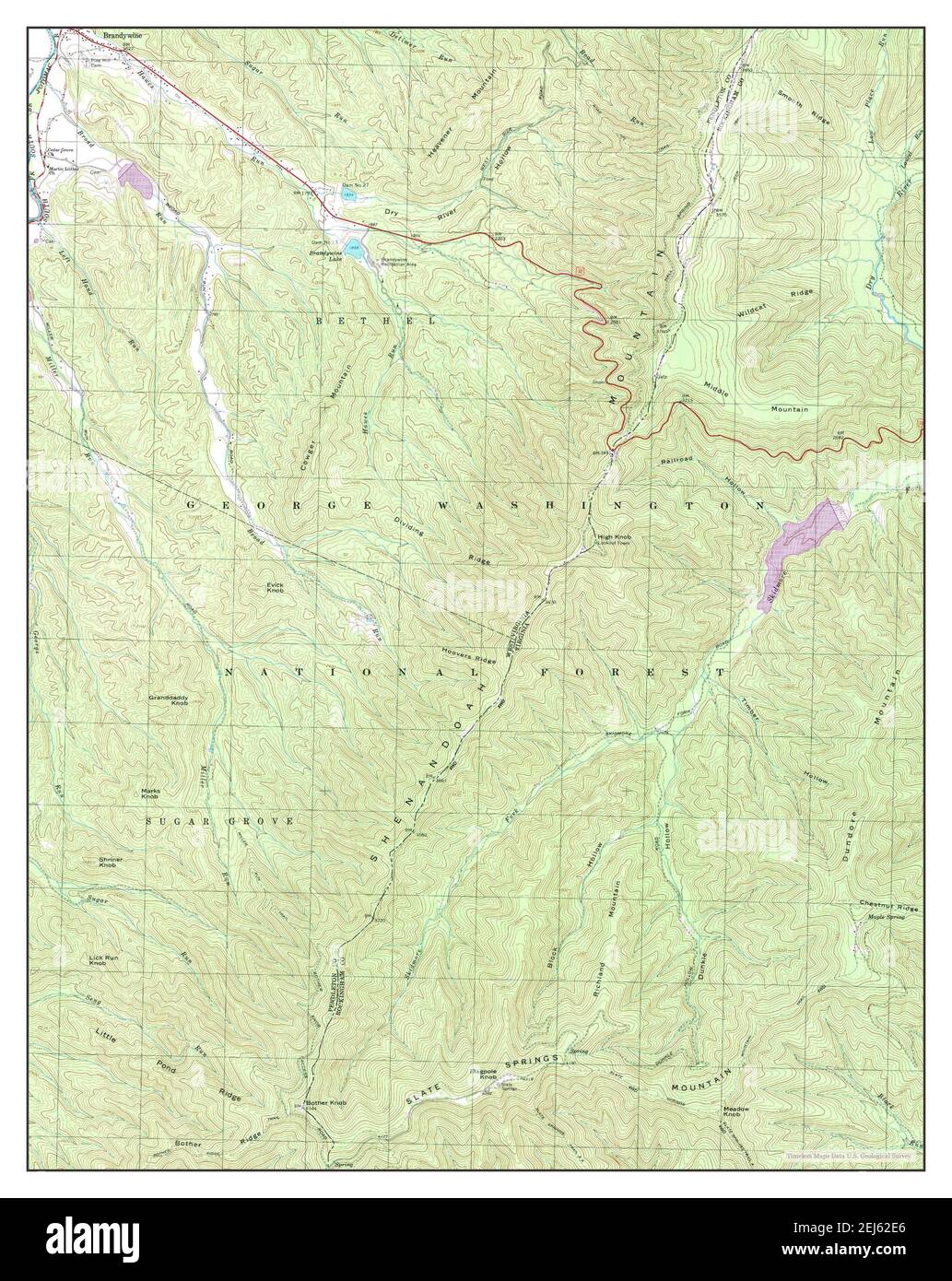 Brandywine, West Virginia, map 1999, 1:24000, United States of America ...