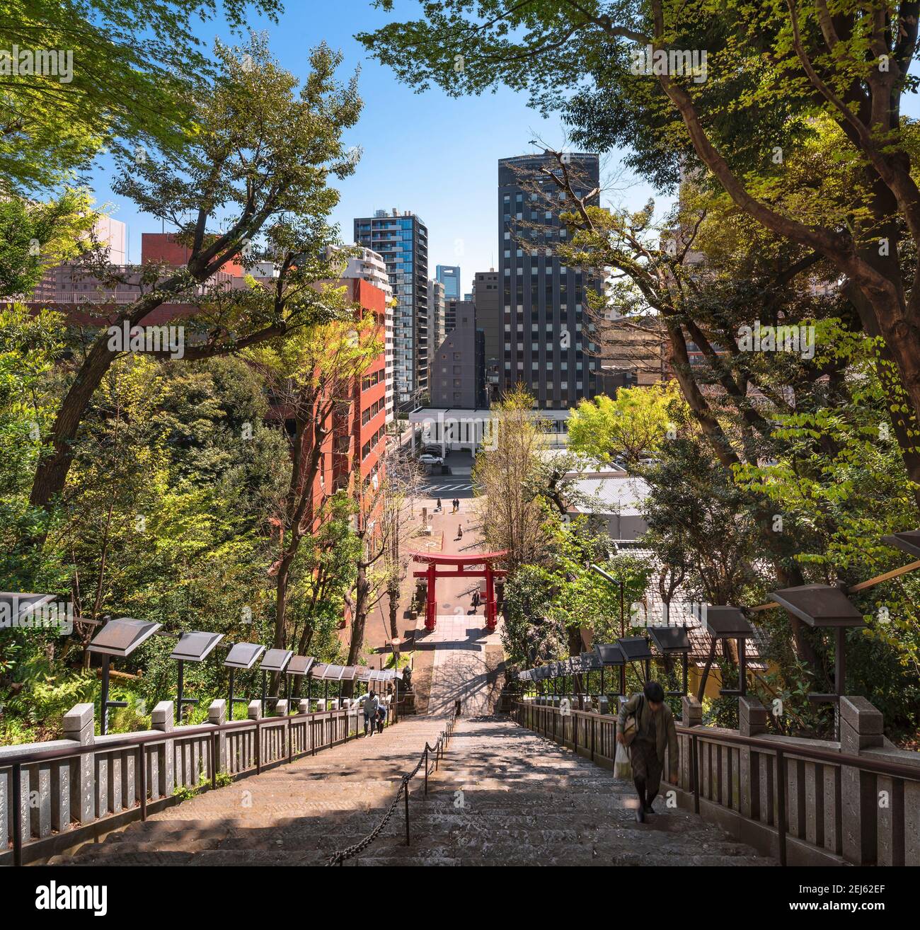 tokyo, japan - april 13 2019: High angle view from the top of the ...