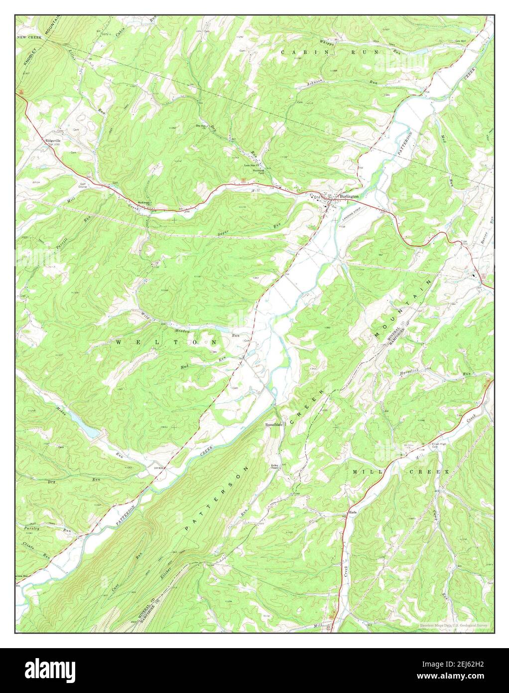 Burlington, West Virginia, map 1972, 1:24000, United States of America ...