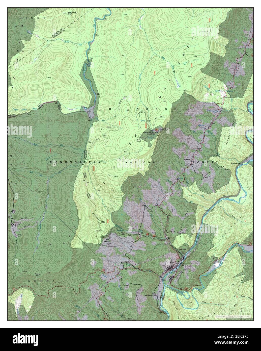 Cass West Virginia Map 1995 124000 United States Of America By Timeless Maps Data Us