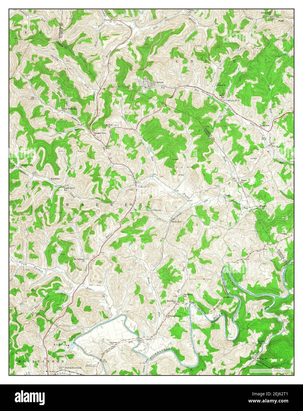 Century, West Virginia, map 1960, 1:24000, United States of America by ...