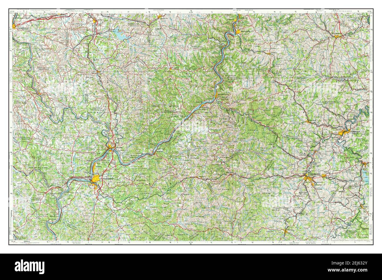 Clarksburg Virginia Map High Resolution Stock Photography and Images ...