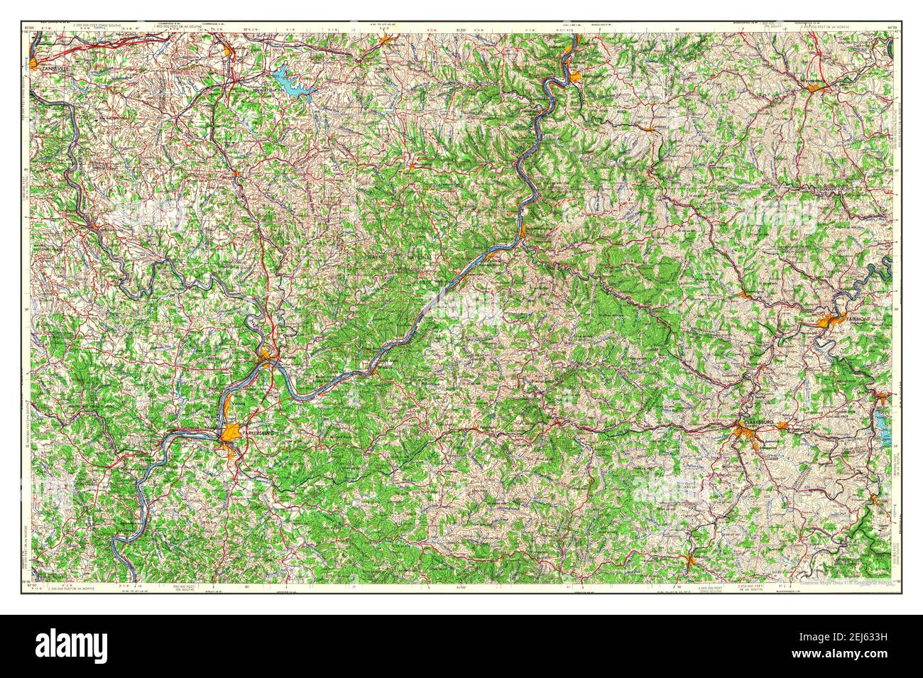 Clarksburg Virginia Map High Resolution Stock Photography and Images ...