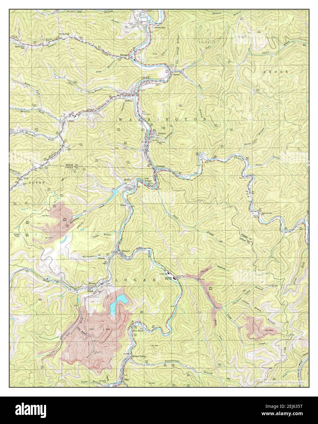 Clothier, West Virginia, map 1996, 1:24000, United States of America by ...