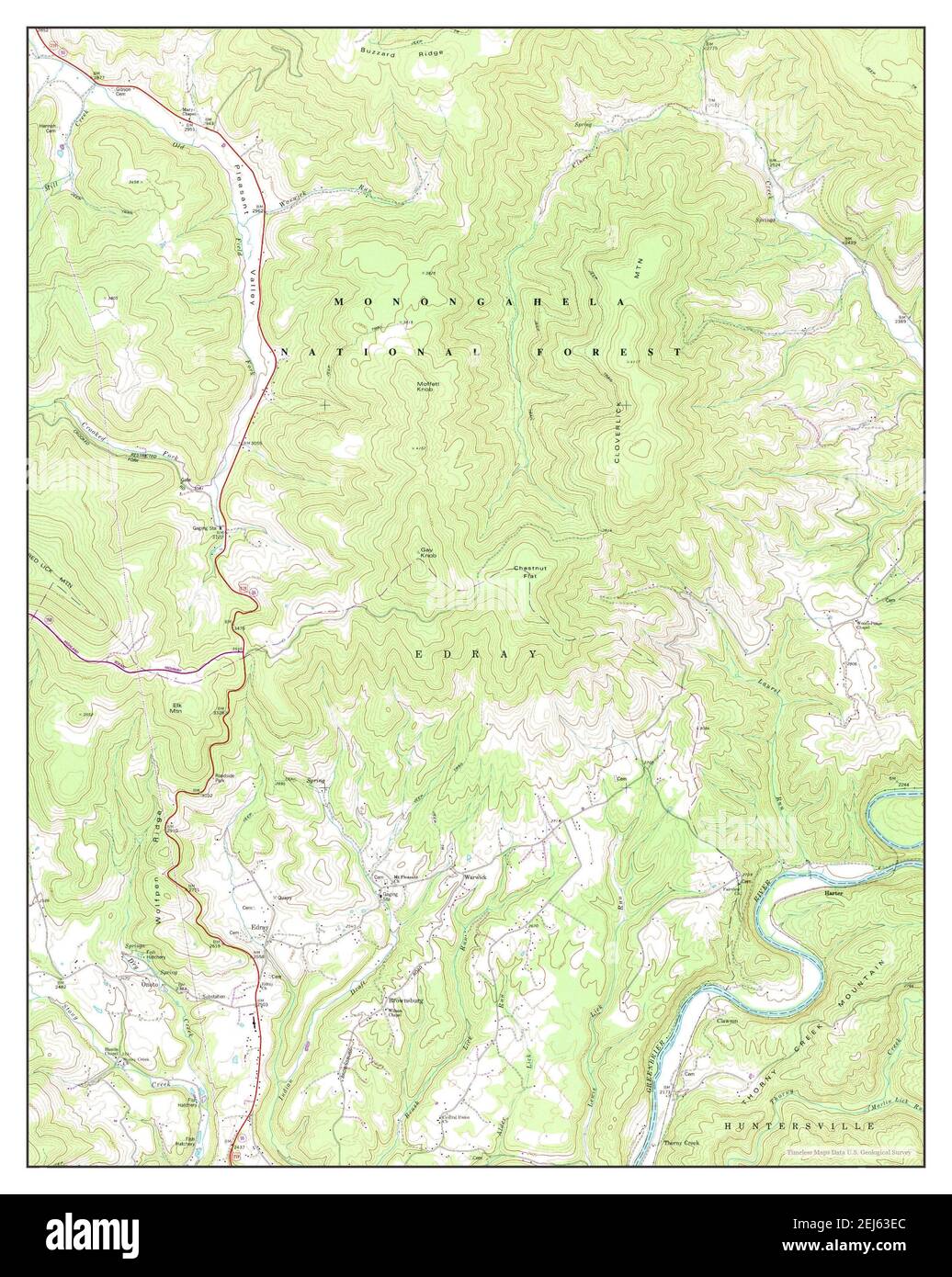 Edray, West Virginia, map 1974, 1:24000, United States of America by ...