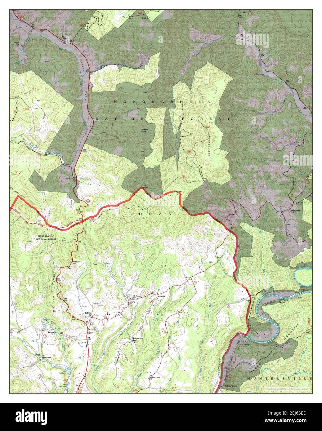 Edray, West Virginia, map 1995, 1:24000, United States of America by ...