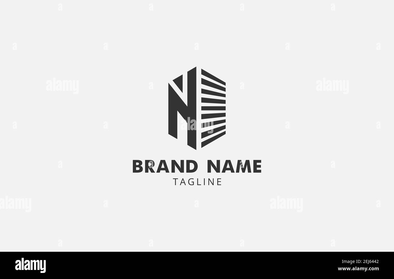 Letter N Tower Building Logo Vector Template Design suitable for real ...