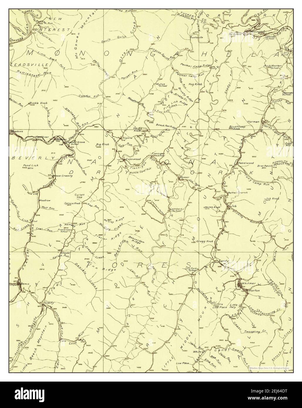 Horton, West Virginia, map 1922, 1:48000, United States of America by ...