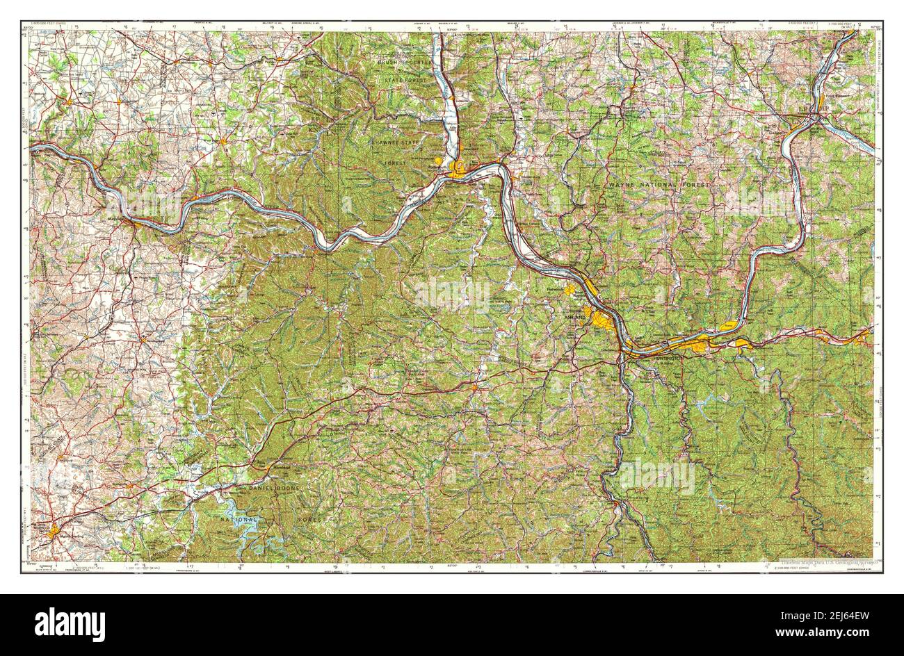 Huntington West Virginia Map High Resolution Stock Photography and ...