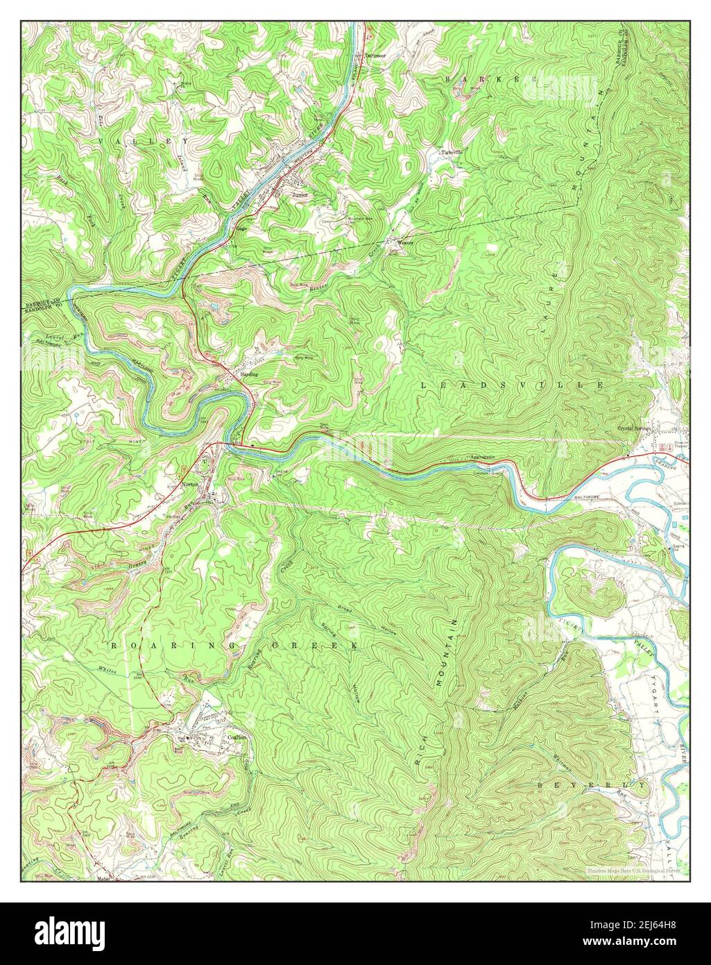 Junior, West Virginia, map 1969, 1:24000, United States of America by ...