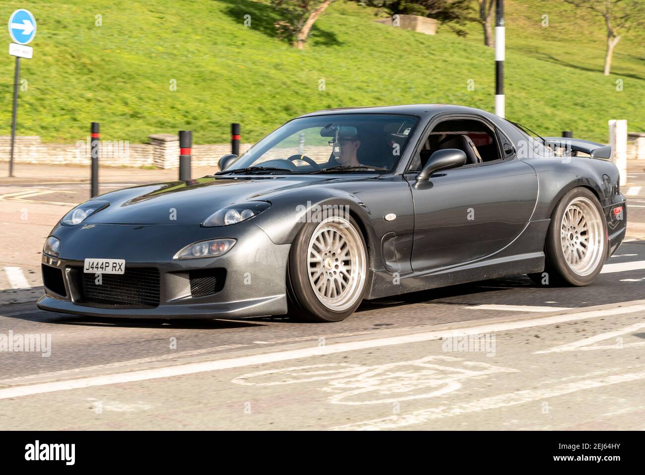 1996 Mazda RX7 car driving on Western Esplanade in Southend on Sea ...